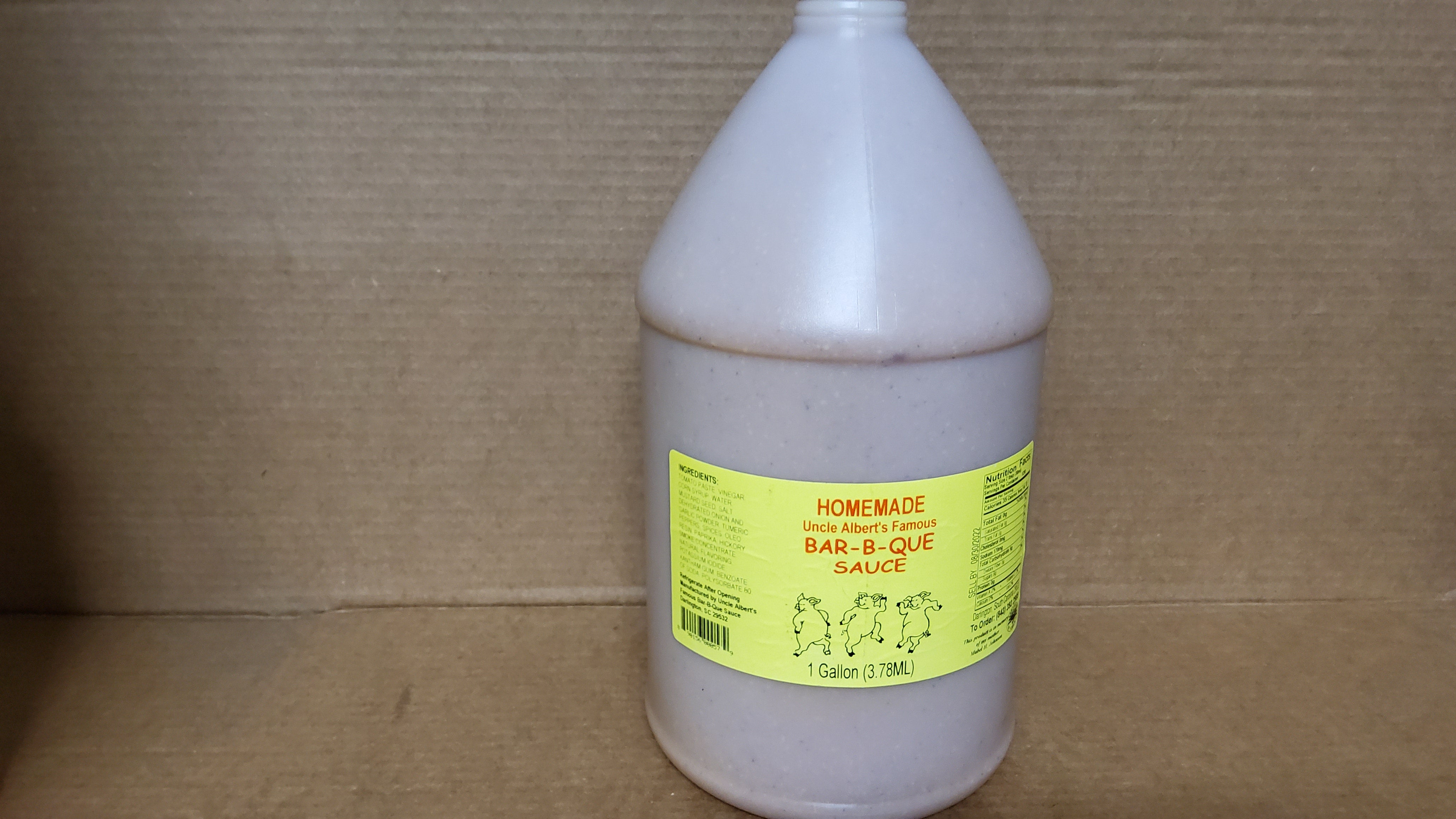 GALLON UNCLE ALBERTS BBQ 1/GAL – Darlington Packing Company